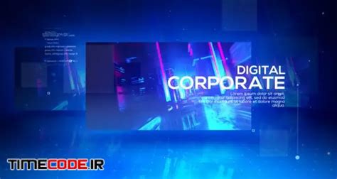 دانلود پروژه آماده افتر افکت اسلایدشو دیجیتال Digital Corporate Slideshow تایم کد
