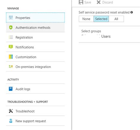 Password Self Service Azure AD Tech Wizard