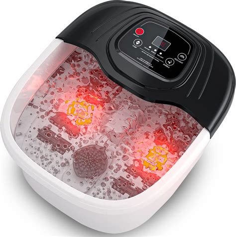 Rightmell Foot Spa Bath Massager With Heat Bubble And Vibration