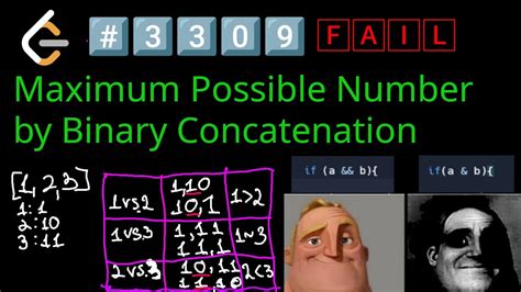 Leetcode 3309 Maximum Possible Number By Binary Concatenation Youtube