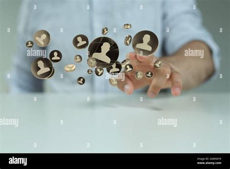 3d rendering of partner organization chart team and networking