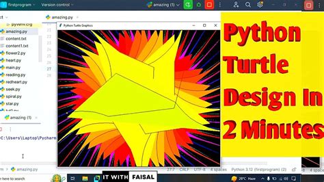 How To Draw Amazing Python Turtle Graphics Design Python Coding Art For Beginners Youtube