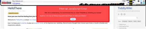 Internet Archive Copy Of Tiddlywiki Gives An Error Developers Talk Tw
