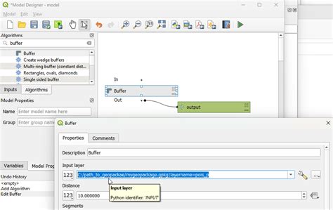 Qgis Hard Code Geopackage Tables As Either A Model Input Or Output