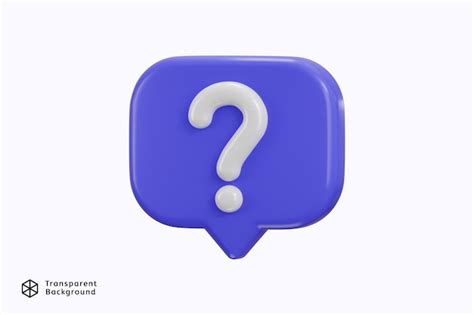 3d 질문표 아이콘 Faq와 Qa 답변 정보에 대한 질문표 프리미엄 Psd 파일