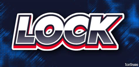 Lock Text Effect And Logo Design Word