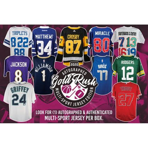 2020 Gold Rush Autographed Multi Sport Jersey Edition Box Steel City