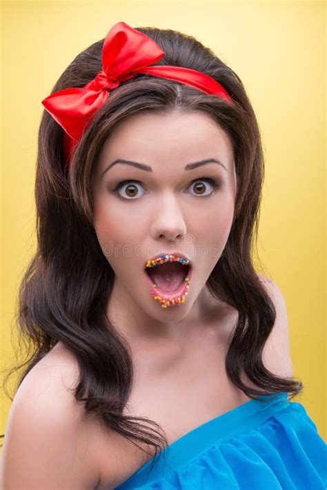 Woman With Sweets Stock Image Image Of Attractive Eyes 43468587