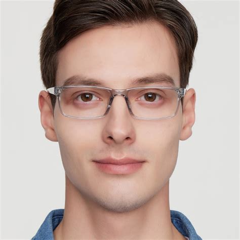 Silvester Rectangle Gray Eyeglasses