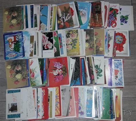 Открытки СССР чистые поздравительные 280 штук 23 февраля революция новый год 1 мая ДР