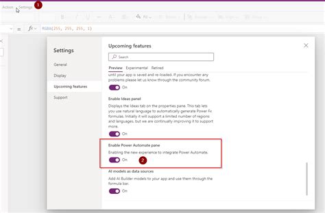 Using Canvas App Power Apps Enable The Power Automate Pane