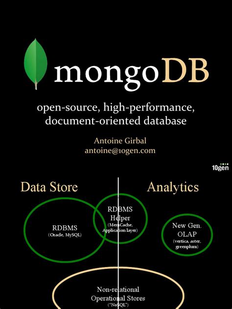 Open Source High Performance Document Oriented Database Antoine Girbal Pdf Mongo Db No Sql