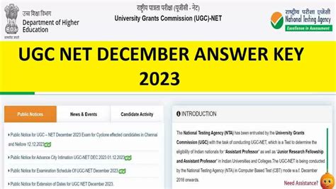 UGC NET Answer Key Re Released At Ugcnet Nta Ac In Check Download Here
