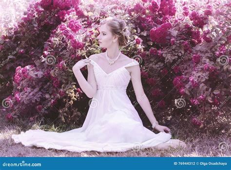 Sweet Attractive Gentle Romantic Sensual Girl In A Romantic Stock