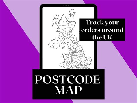 Postcode Order Map Digital And Printable A4 Downloadable Order Tracker For Ipad Small Business