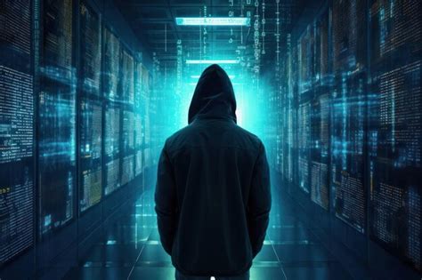 Premium Photo Thief Man Dark Computer Hacking Hacker Criminal Technology Crime Digital Man