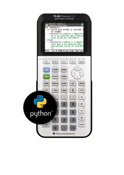 Calculatrice graphique Python Texas Instrument Lycée TI Premium CE Edition Python