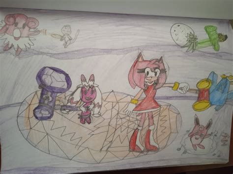 Amy Rose Protecting Tinkaton From Wild Pokemon By Mariana17867 On