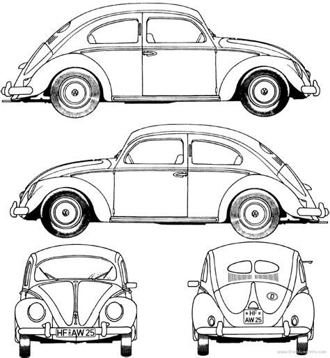 Vw Beetle Drawing Picture Drawing Skill
