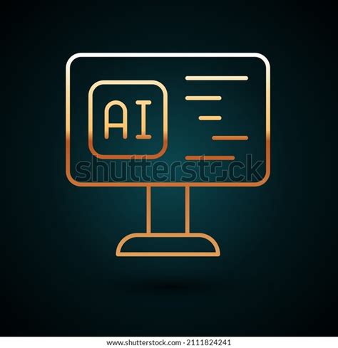 Gold Line Software Web Developer Programming Stock Vector Royalty Free