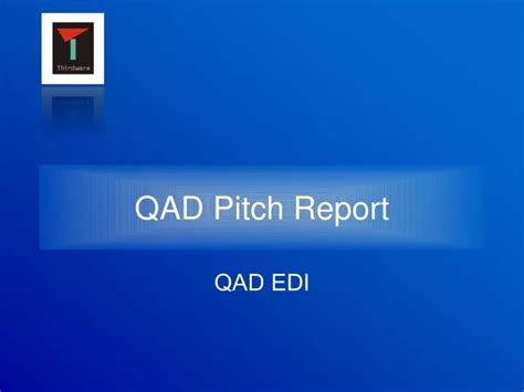 Ppt Qad Pitch Report Powerpoint Presentation Free Download Id 748836