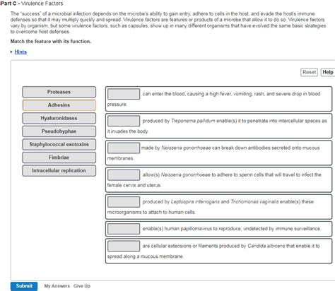 Solved Virulence Factors The Success Of A Microbial