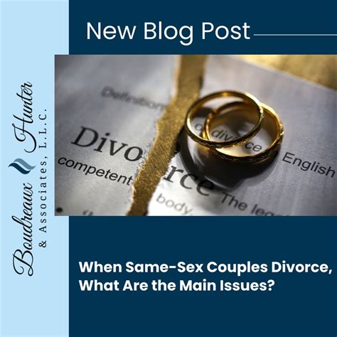 Boudreaux Hunter And Associates Llc On Linkedin What Are The Main Issues When Same Sex Couples