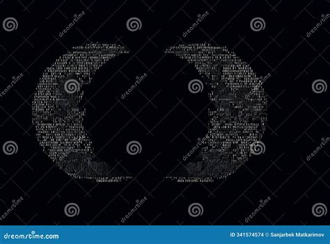 Ascii Text Logo Design Vector Illustration Square Geometric Monogram Logo White On Black