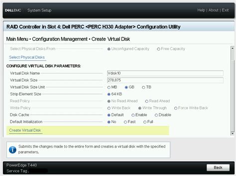 How To Create A Virtual Disk On A Dell Raid Controller Through System Setup