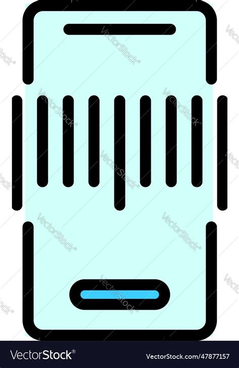 Detect Barcode Icon Flat Royalty Free Vector Image