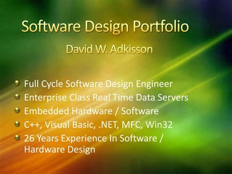 Software Design Portfolio Pptx