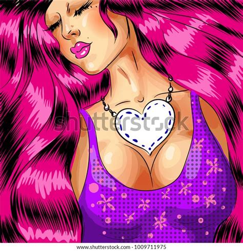 Vector Illustration Sexy Pin Girl Long Stock Vector Royalty Free