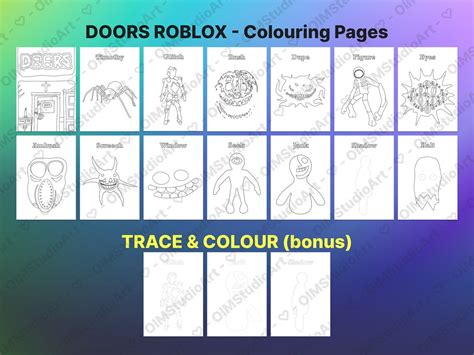 Roblox Doors Coloring Pages Screech