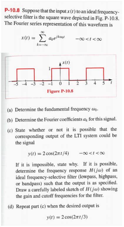 Solved P 108 Suppose That The Input Xt To An Ideal