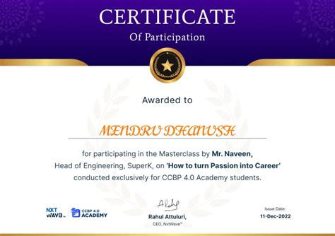 Dhanush Mendru On Linkedin Ccbp Nxtwave Rahulattuluri Avinashdara