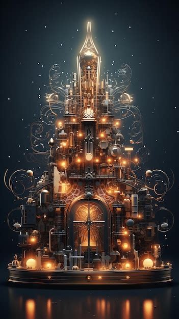 Premium AI Image Christmas Tree Made Of Electrical Components Generative Ai