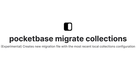 Pocketbase Migrate Collections Folder Fig