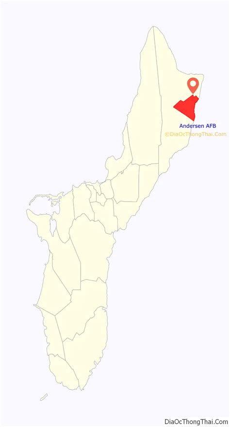 Map Of Andersen Afb Cdp Thong Thai Real