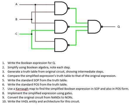 Solved A B C Write The Boolean Expression For Q 1 2