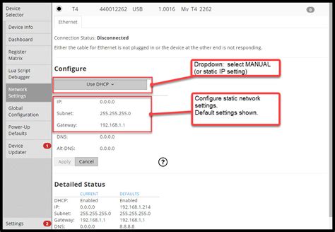 I O Module T Or T Setting Static Ip Address Subnet And Gateway Machine Data Collection