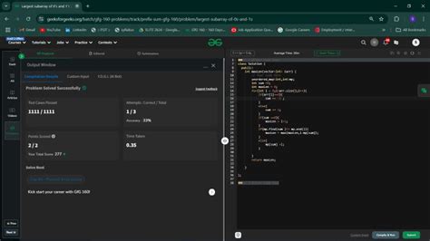 Geeksforgeeks 160 Day 63 Largest Subarray Of 0s And 1s Sanya