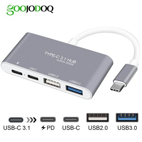 Aliexpress Com Buy USB 3 1 Type C Hub Type C To USB C Female USB3 0 USB2 0 Hub With USB C