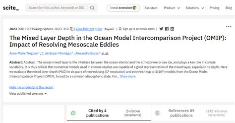 The Mixed Layer Depth In The Ocean Model Intercomparison Project Omip