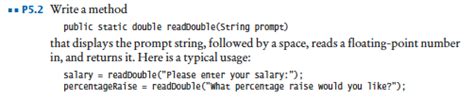 solved p5 2 write a method public static double