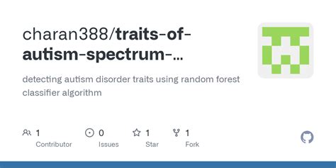 Github Charan388traits Of Autism Spectrum Disorder Detection Detecting Autism Disorder
