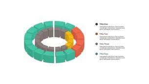 Circular Diagram With Three Sections Labeled In Different Colors PowerPoint Template Free