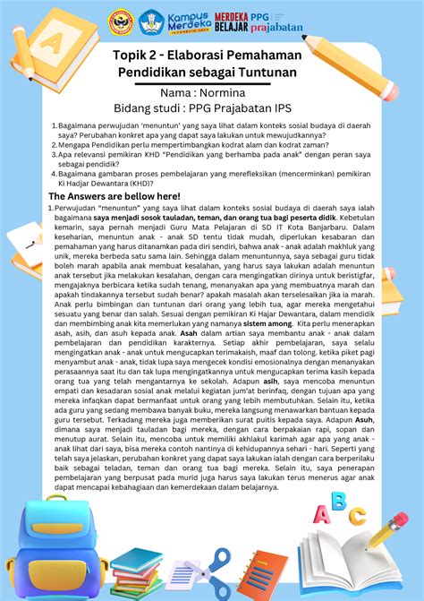 Normina Elaborasi Pemahaman Topik 2 Mk Filosofi Pendidikan