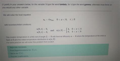 Solved 1 Point In Your Answers Below For The Variable λλ