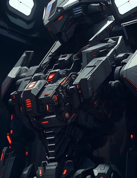 Premium Ai Image Futuristic Robot In Space Futuristic Technology Concept 3d Rendering