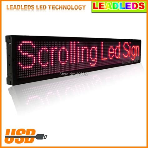 Usb Programmable Led Display Sign Board Single Red Color Display 101 3